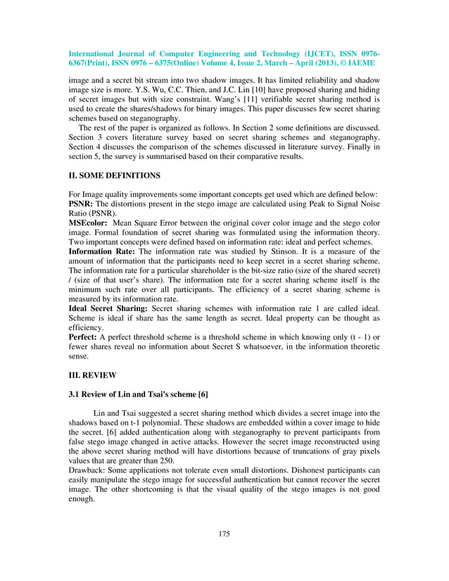 Analysing Secure Image Secret Sharing Schemes Based On Steganography Pdf