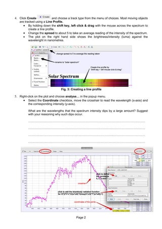 Analysing solar spectrum | DOC