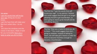 Analysing song lyrics | PPTX