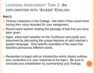 Analysing spoken language | PPTX