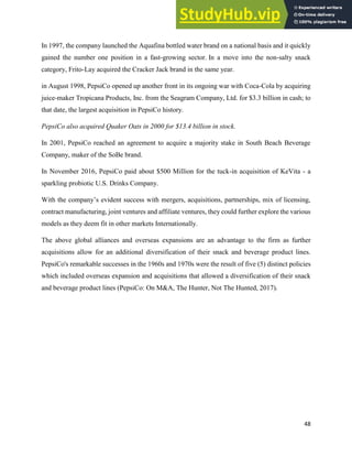 ANALYSING THE COMPLEXITIES OF PEPSICO S OPERATIONS IN THE GLOBAL ...