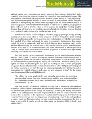 Analysing The Efl Undergraduate Students Plagiarism In Writing Academic Papers | PDF ...