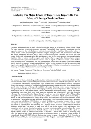 Analysing the major effects of exports and imports on the | PDF