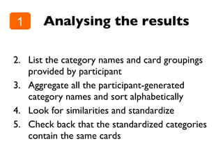 Analysing The Results Of A Card Sort | PPT