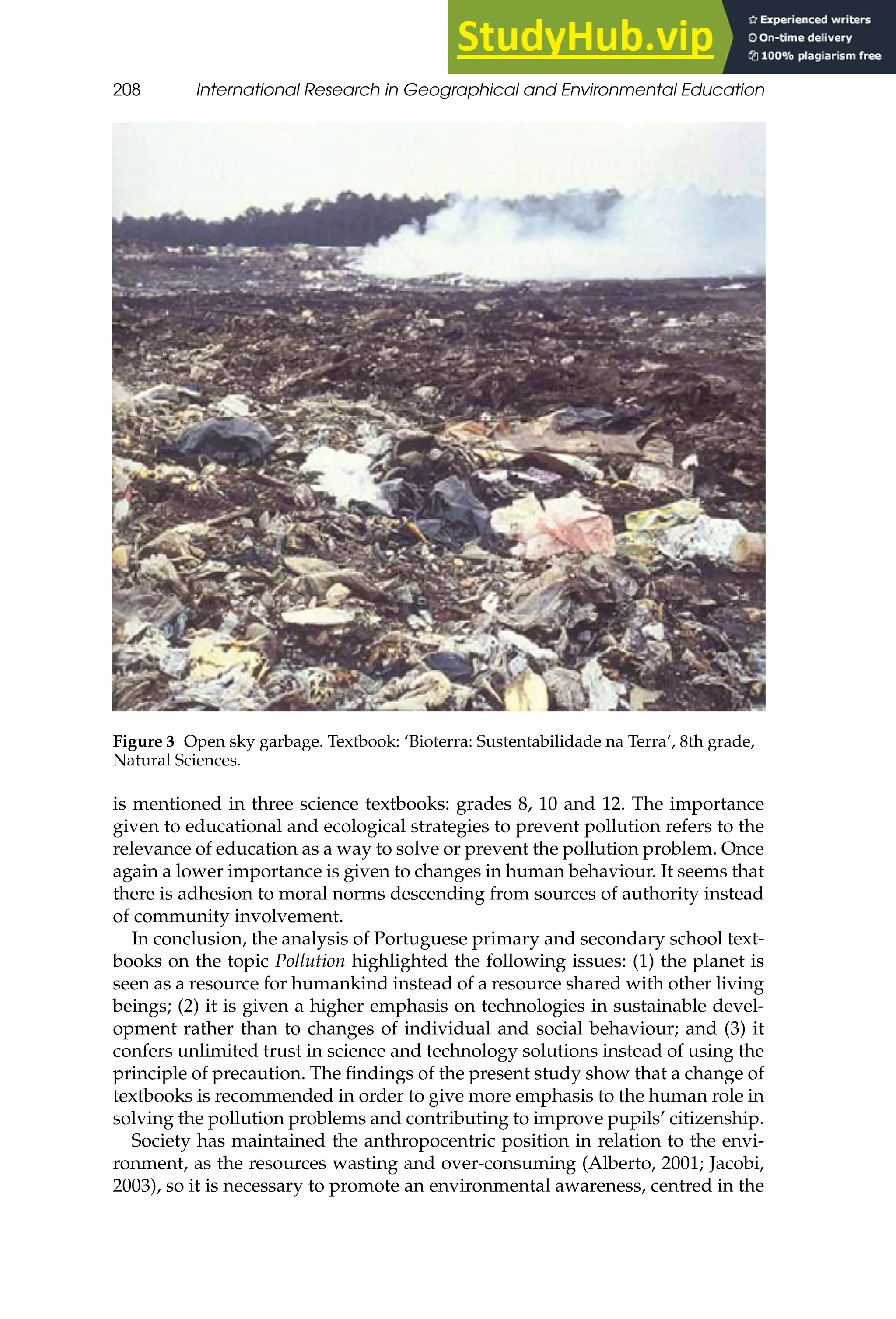 Analysing The Theme Of Pollution In Portuguese Geography And Biology ...