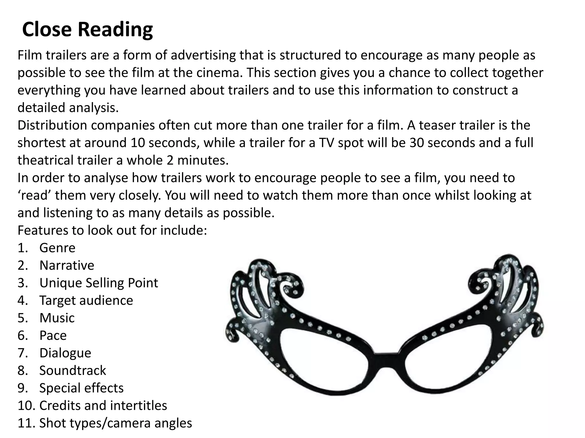 Analysing trailers conventions & structure | PPTX