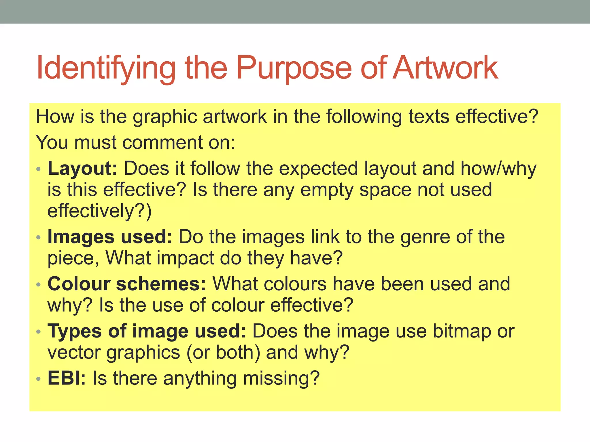 Analysing use of Graphics | PPTX