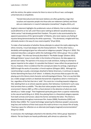 Analysing Walt Disney S Atlantis The Lost Empire In Relation To Barthes Discussion On ...