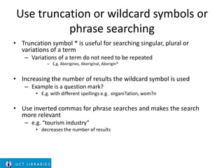 Analysing your assignment/thesis topic | PPTX | Search | Internet