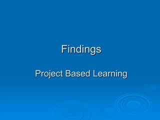 Findings | PPT