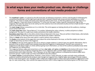 Music Magazine Analysis: Lyrics | PPTX
