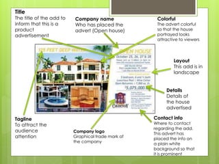 Newspaper adverts Analysis | PPTX