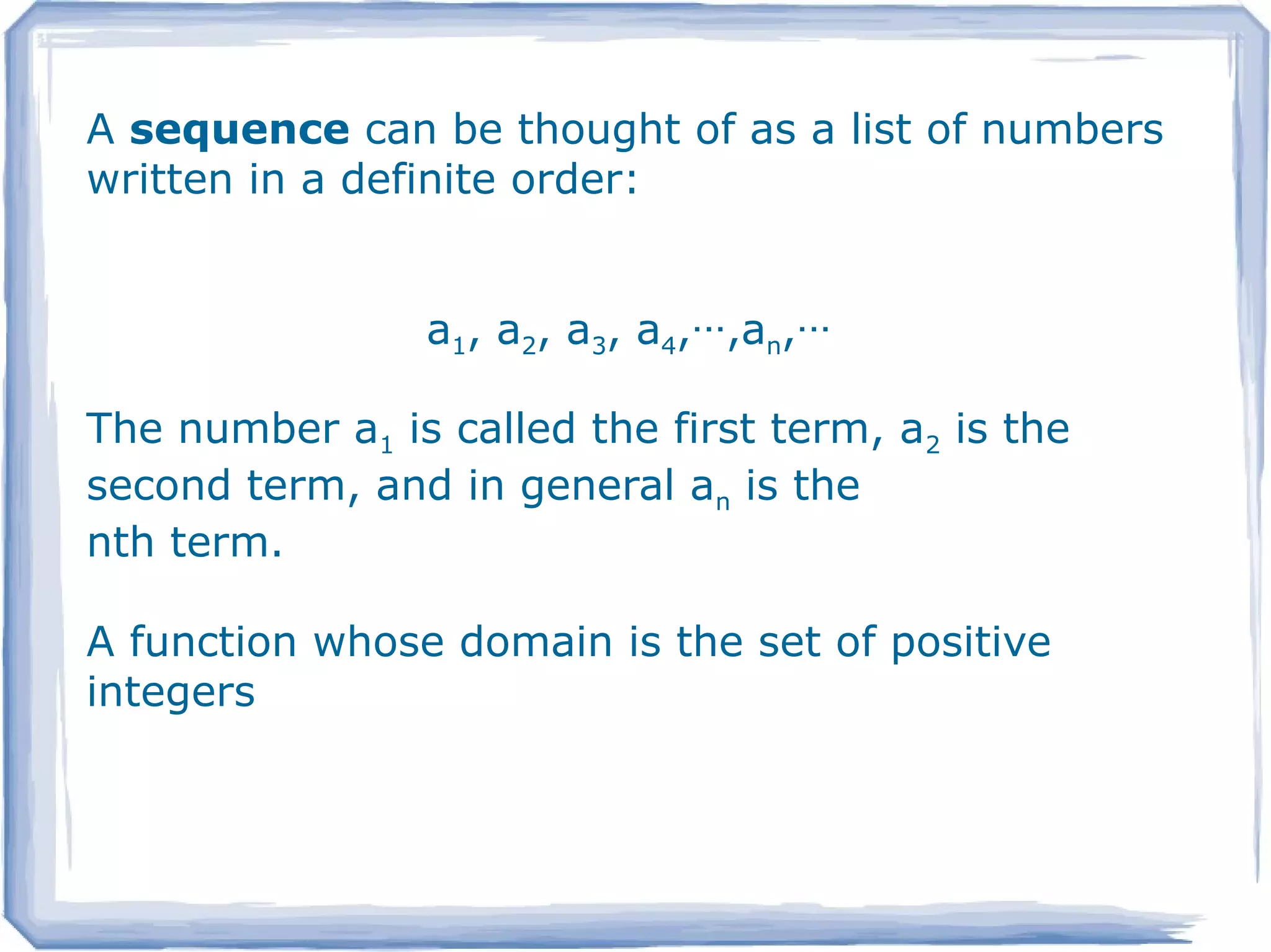 Analysis sequences and bounded sequences | ODP