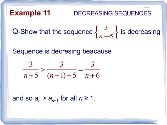 Analysis sequences and bounded sequences