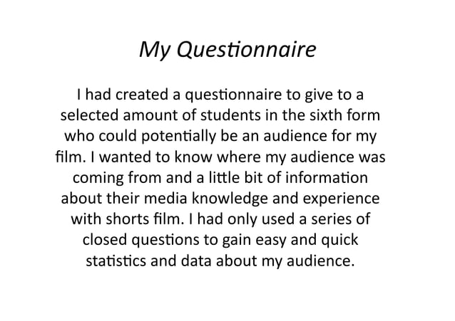 Paper-Based Questionnaire Analysis | PPT