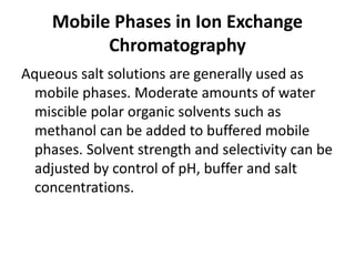 Mobile phase in chromatography | PPTX