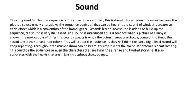 Title Sequence Analysis | ODP