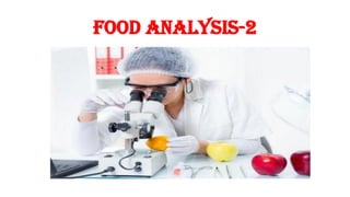 Principles and Methods of Food Analysis – Overview of qualitative and ...