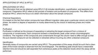 Difference between HPLC and HPTLC and Applications. | PPTX