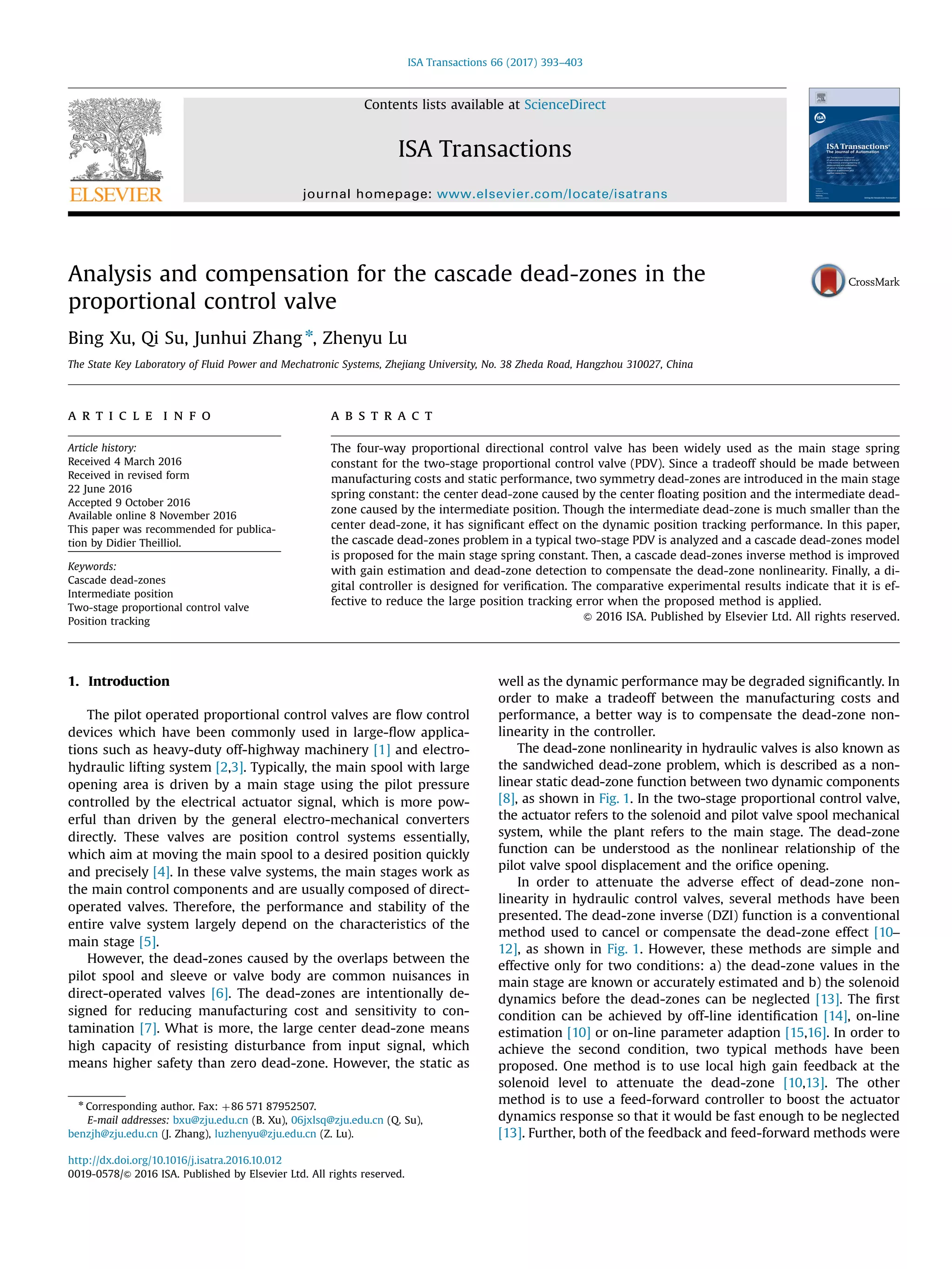 Analysis and compensation for the cascade dead-zones in the ...