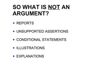 Analysis - Intro to Arguments | PPT