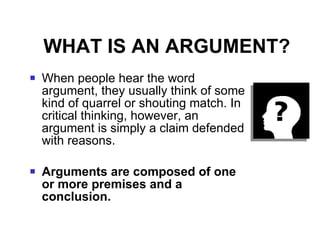 Analysis - Intro to Arguments | PPT