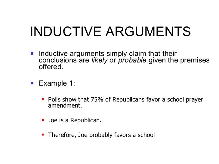 Analysis Inductive And Deductive Arguments