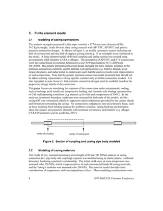 Analysis of Casing Connections Subjected to Thermal Cycle Loading | PDF ...