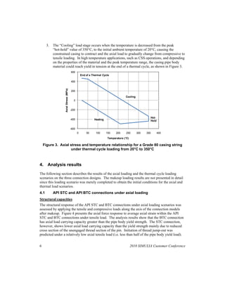 Analysis of Casing Connections Subjected to Thermal Cycle Loading | PDF ...
