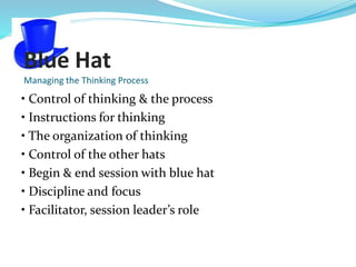 Analysis of-6-hat-thinking-for-problem-solving | PPT