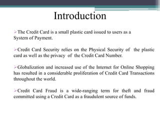 Analysis of-credit-card-fault-detection | PPT