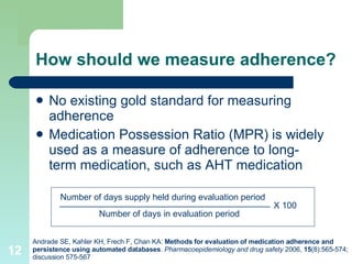 Analysis of Medication Possession Ratio for Improved Blood Pressure ...