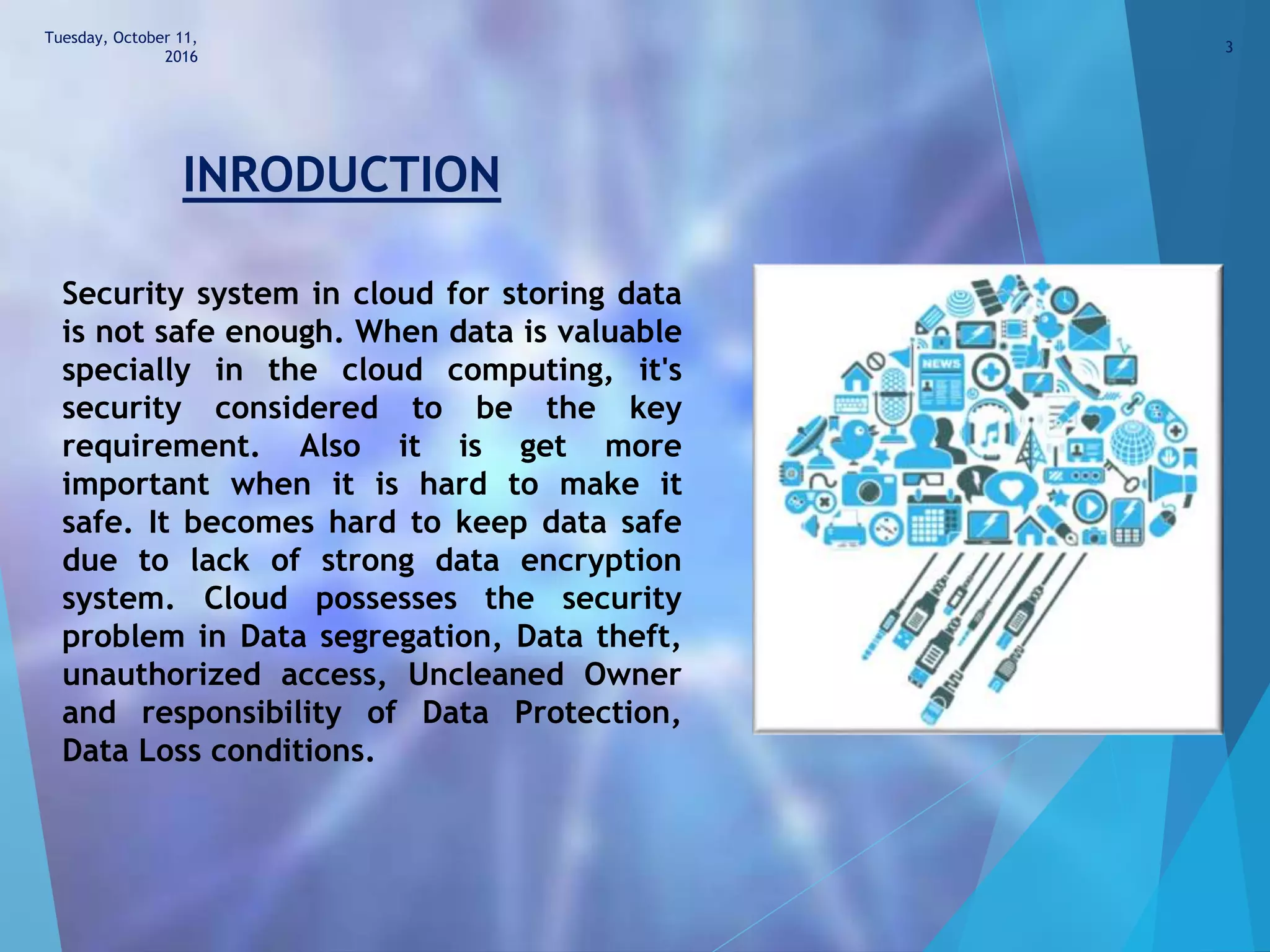 Analysis Of Security Algorithms In Cloud Computing Autosaved Ppt