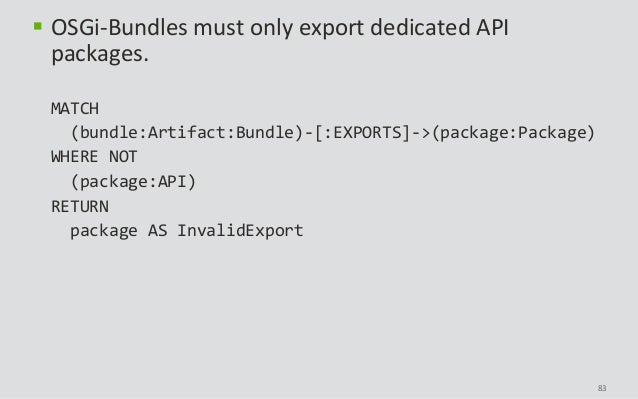 Analysis of software systems using jQAssistant and Neo4j