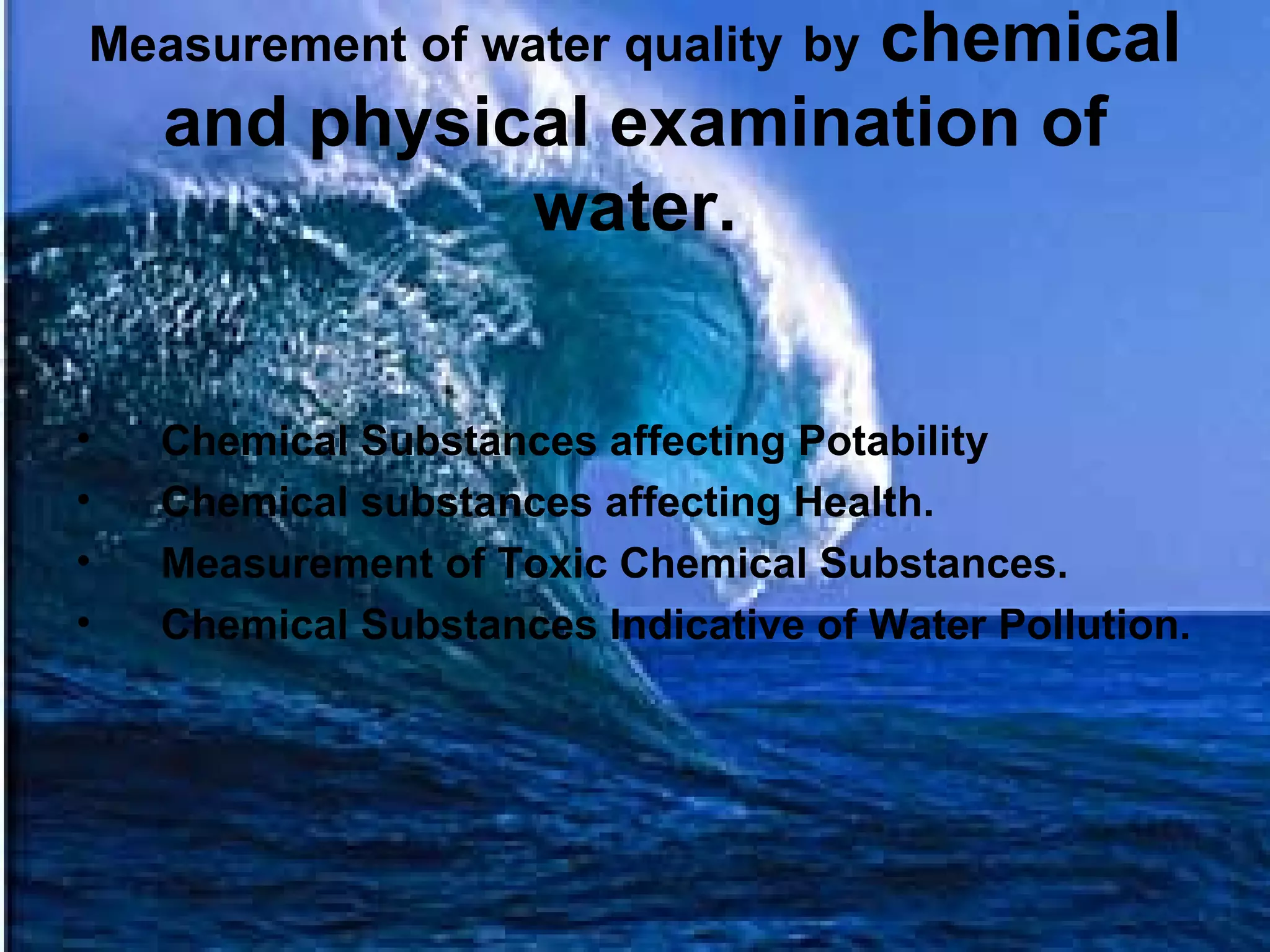 Analysis Of Water Pollutions | PPT