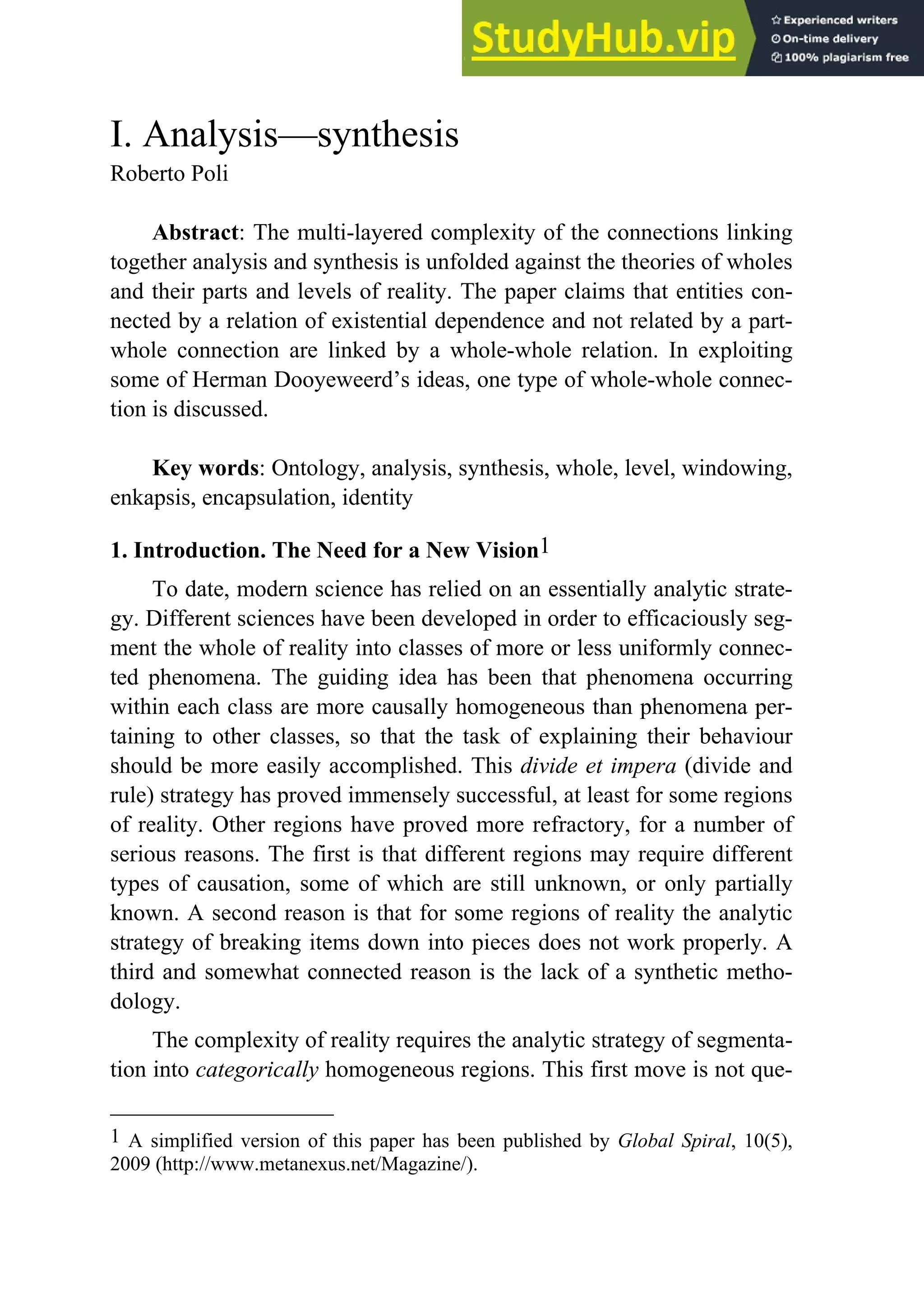 Analysis-Synthesis | PDF