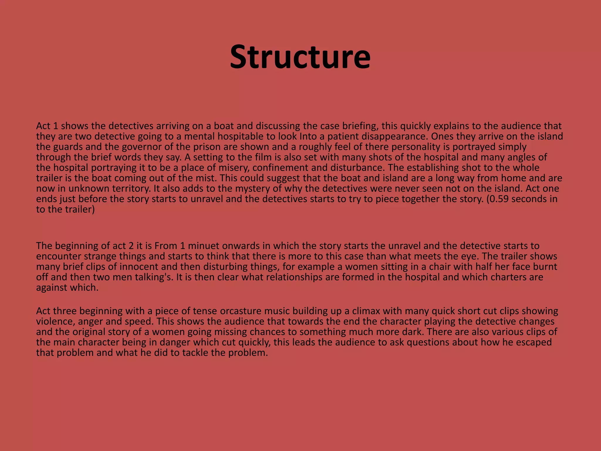 Shutter Island | PPTX | Movies | Entertainment