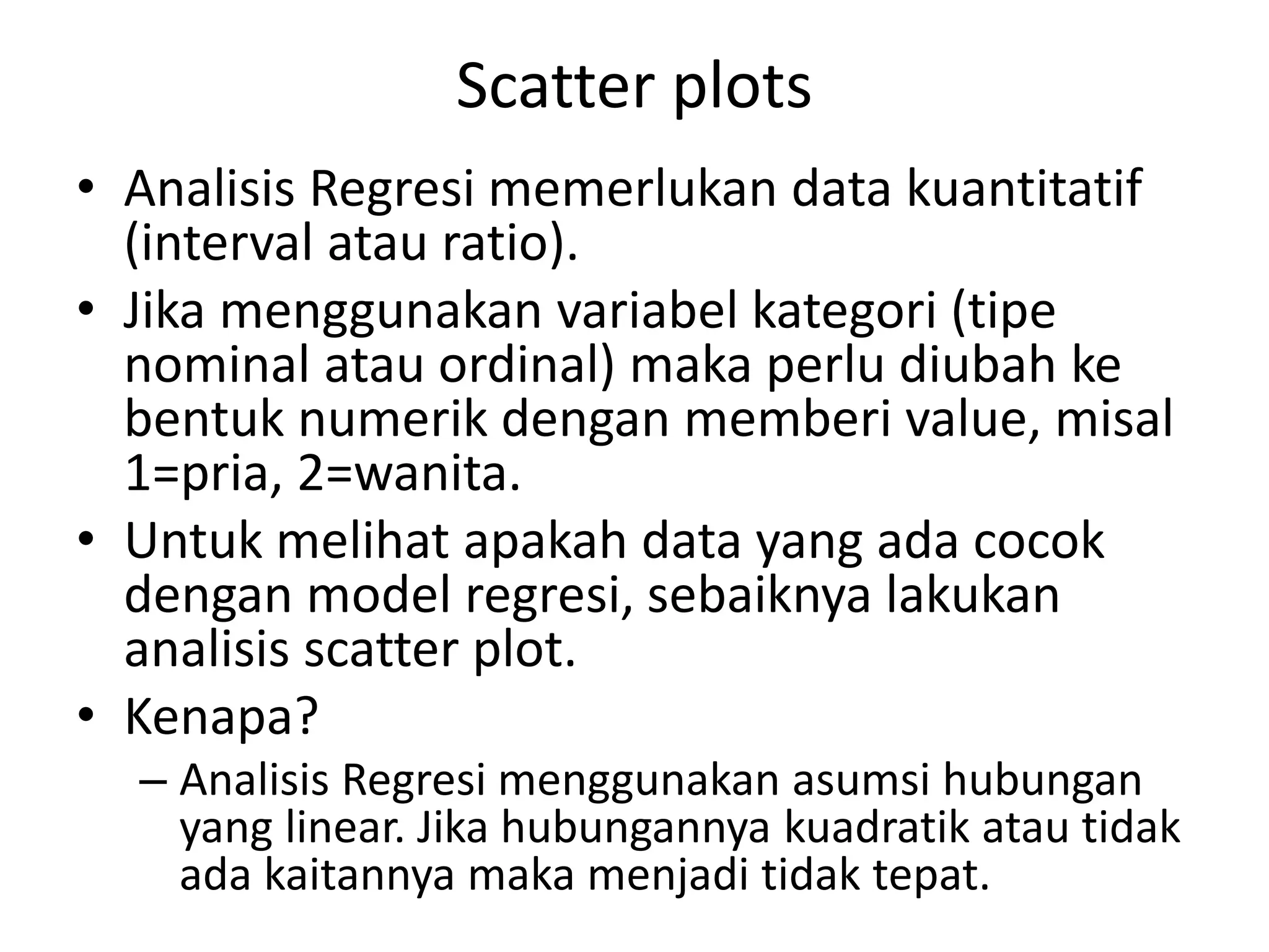 Analysis Regresi Linier Berganda - Analysis | PPT