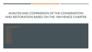 Rahmi Koc museum, Analysis and comparison based on the 1964 venice(1) | PPT
