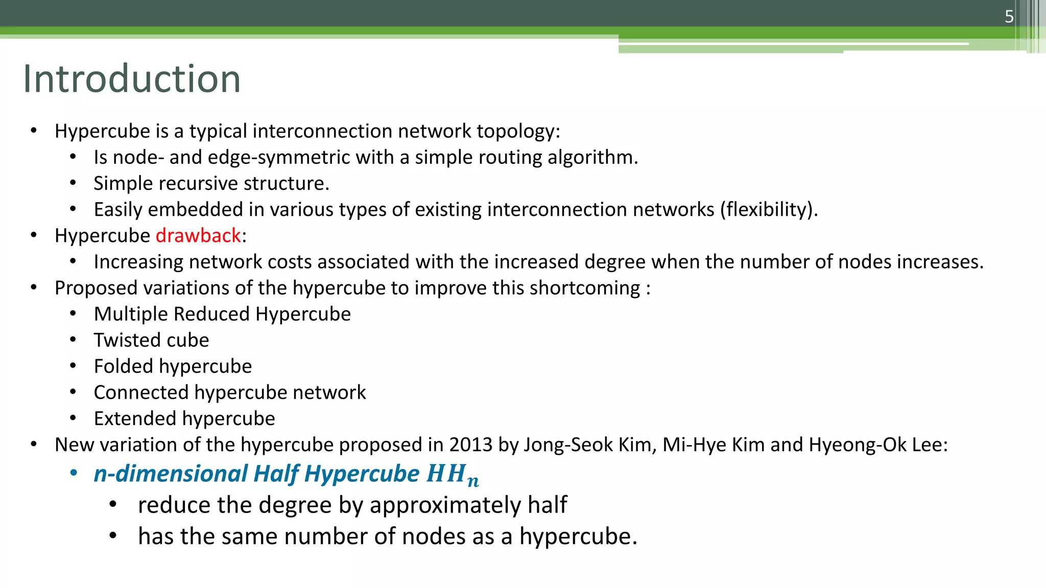 Analysis and design of a half hypercube interconnection network topology | PDF