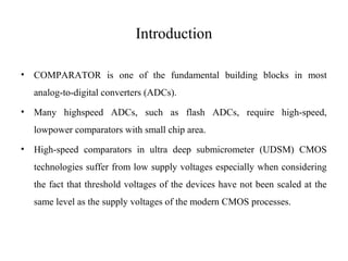 Analysis and design of a low voltage and low power double tail ...