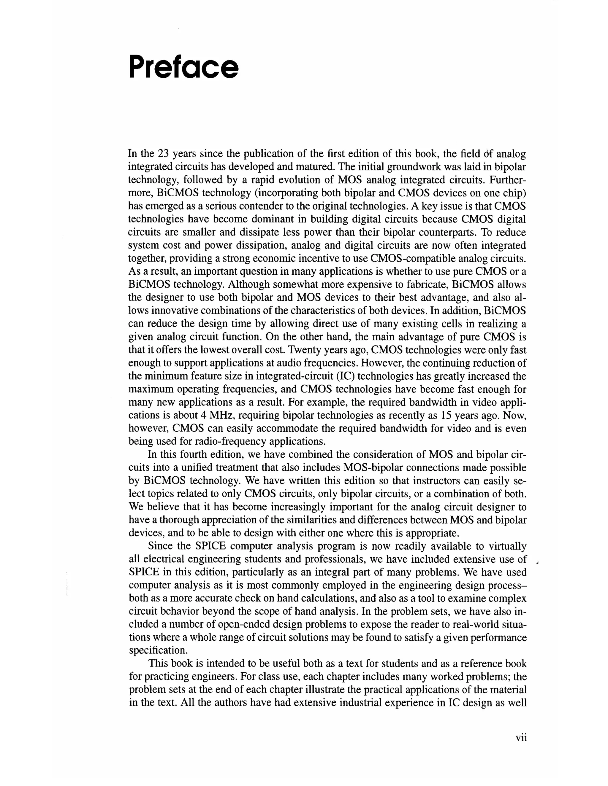 Analysis and design of analog integrated circuits | PDF