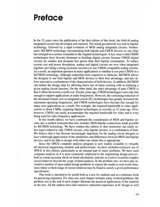 Analysis and design of analog integrated circuits | PDF