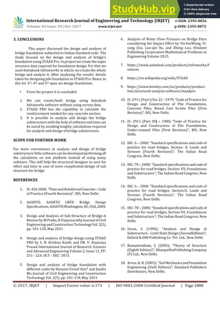 ANALYSIS AND DESIGN OF BRIDGE FOUNDATION | PDF