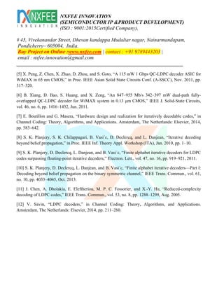 Analysis and design of cost effective, high-throughput ldpc decoders | PDF
