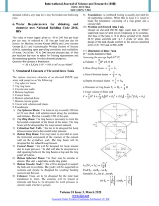 Analysis and Design of Elevated Intez Water Tank based on Normal Frame ...