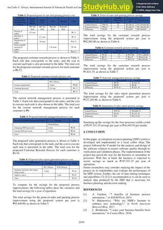 Analysis And Design Of Enterprise Resource Planning System For A Coffee ...