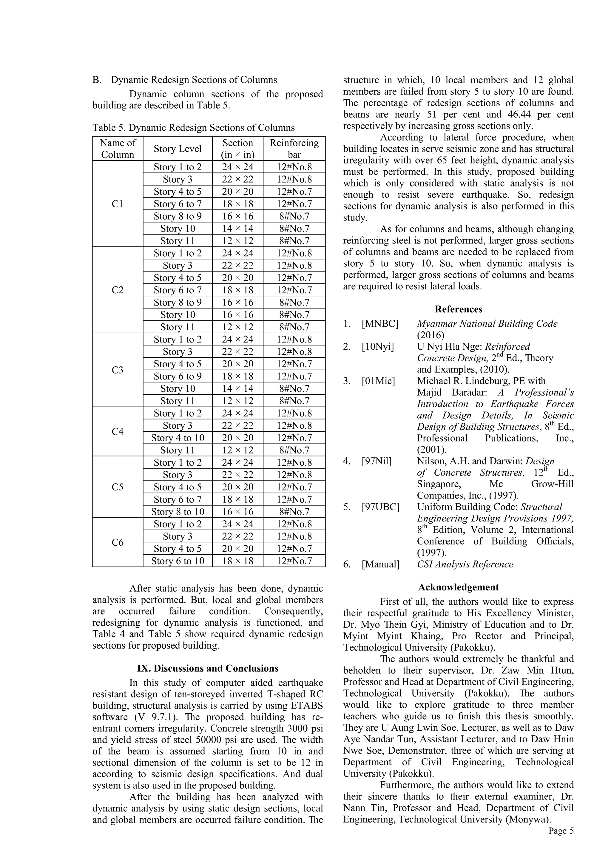 Analysis and design of high rise rc building under seismic load | PDF