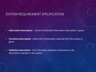 Analysis and design of information system | PPT