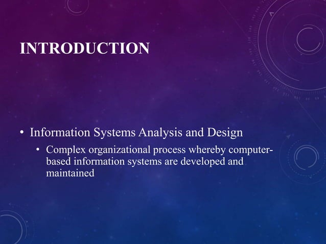 Analysis and design of information system | PPT